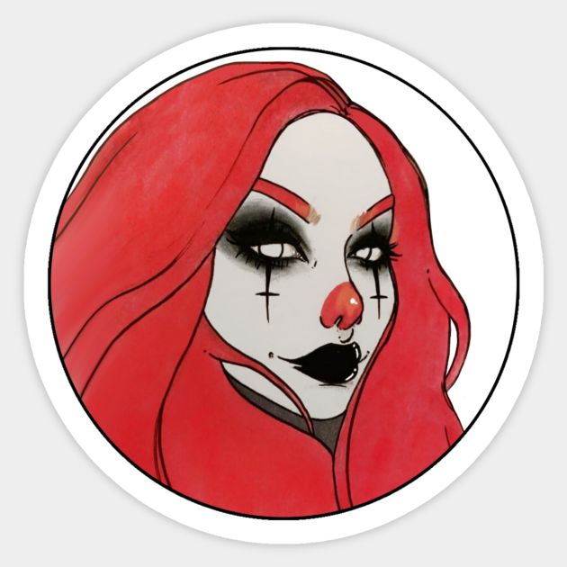 Cute clown girl - Clown - Sticker | TeePublic