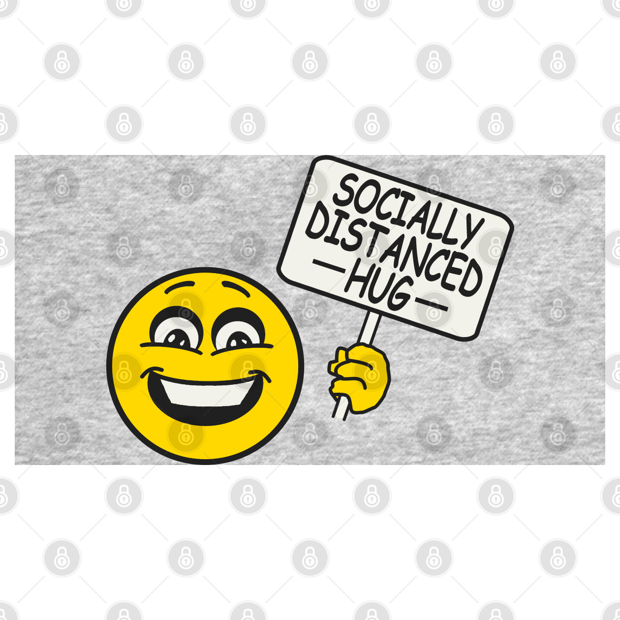 Socially Distanced Hug Sign - Socially Distant - T-Shirt | TeePublic