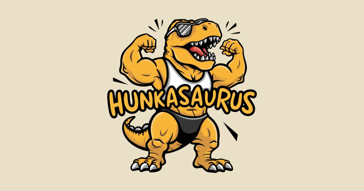 Hunkasaurus Rex Dinosaur Gym & Workout Muscles - Hunkasaurus ...