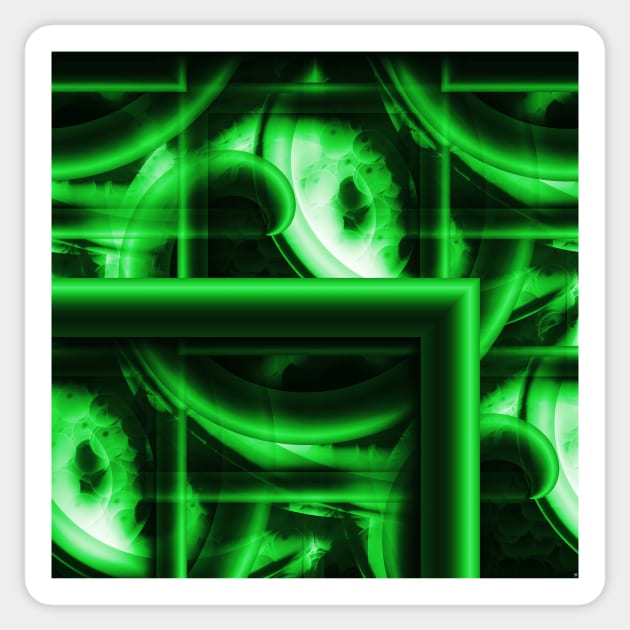 Green on black - Green - Sticker | TeePublic