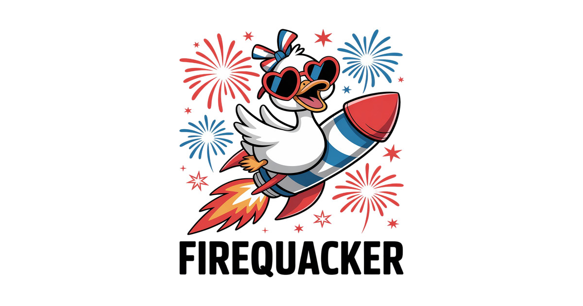 Funny Goose Fourth Of July Firequacker Independence Day - Funny Goose ...