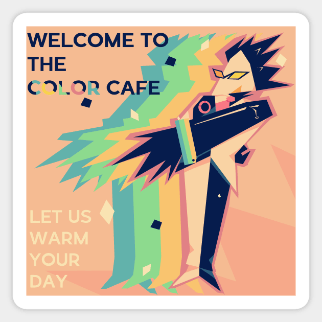 Welcome To the Color Cafe - Deltarune - Sticker | TeePublic