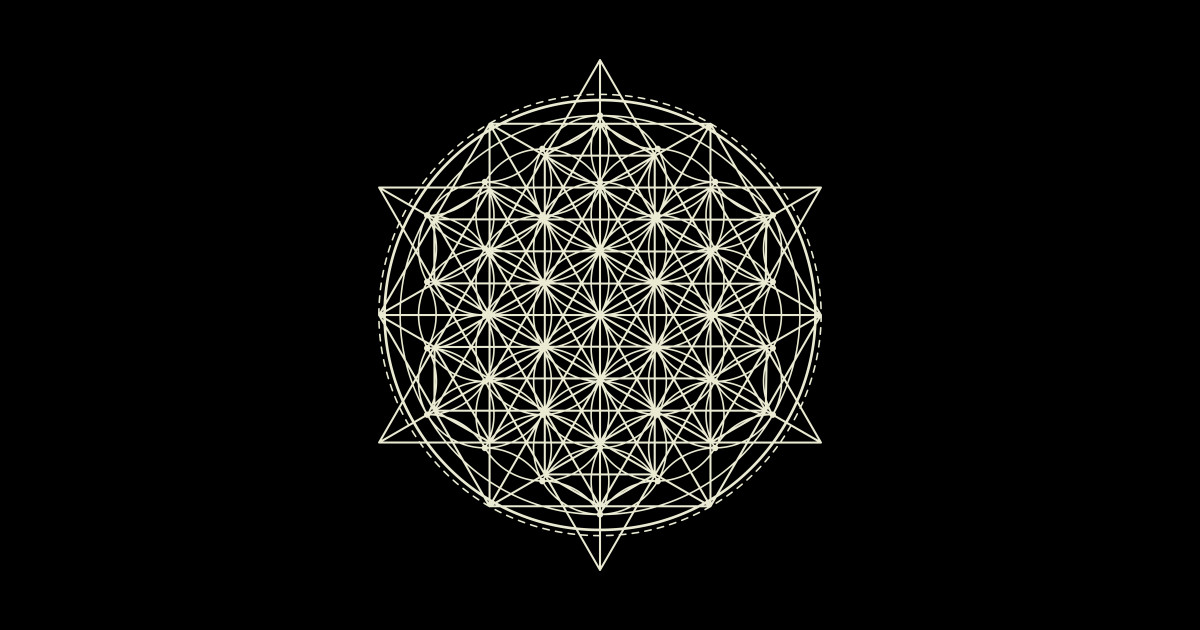 Flower of Life Sacred Geometry Metatron's Cube - Psytrance - Sticker ...