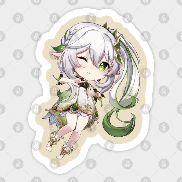 Nahida Kusanali Chibi Dendro Archon Genshin Impact - Nahida - Sticker ...