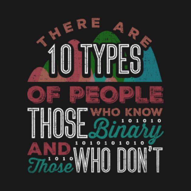 There Are 10 Types Of People Binary Funny T Shirt Binary T Shirt Teepublic