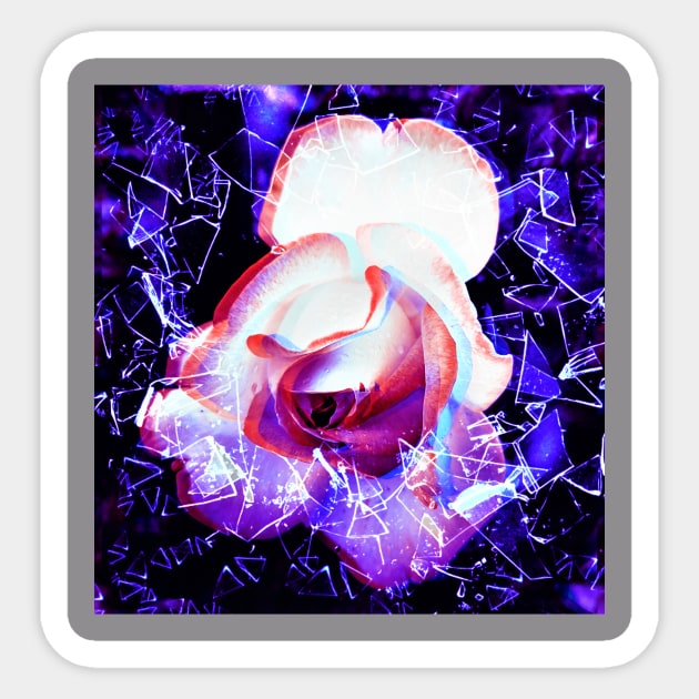 Shattered Rose - Rose - Sticker | TeePublic