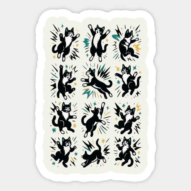 Galactic Cat Burst - Exploding Cat - Sticker | TeePublic