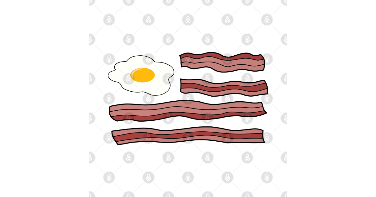 Bacon Flag - Bacon - T-Shirt | TeePublic