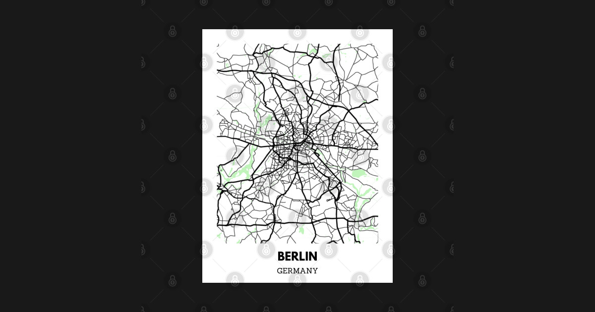 BERLIN CITY MAP POSTER - Berlin - T-Shirt | TeePublic