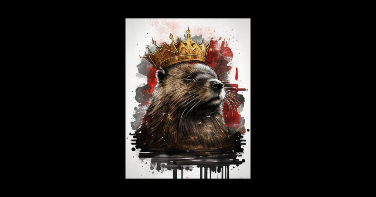 The Beaver King - Beaver - Sticker | TeePublic