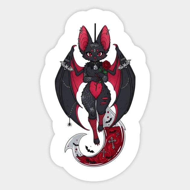 Gothic Vampire Bat Fursona – Dark Anthro Character Art - Gothic Bat ...