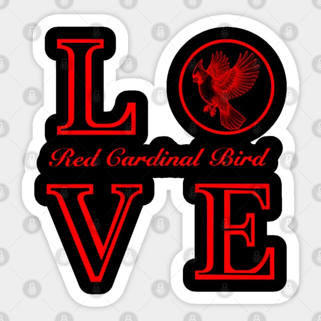 Red cardinal bird - Red Cardinal Bird Northern Bird - Sticker | TeePublic