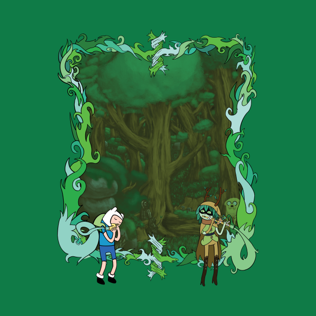 Adventure Time Flute Spell With Finn Huntress Wizard And Jake Adventure Time T Shirt