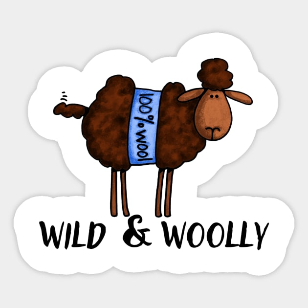 Wild & Woolly (Dark Sheep) - Knitting - Sticker | TeePublic