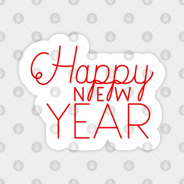 Heppy New year - Merry Christmas And Happy New Year - Magnet | TeePublic