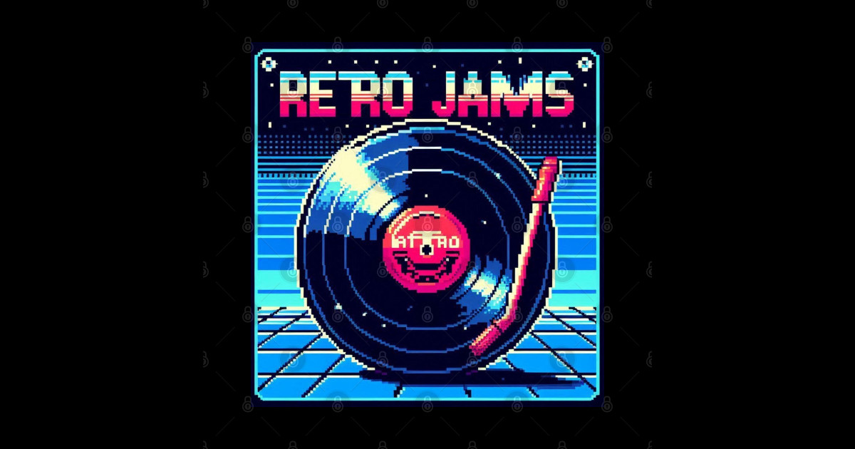 Retro Jams Retrowave 8 Bit DJ Turntable - Retro Jams - Posters and Art ...