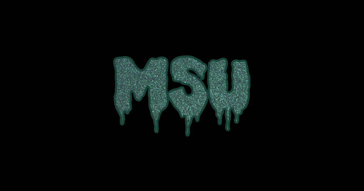 MICHSTATE glitter drip - Michigan - Sticker | TeePublic