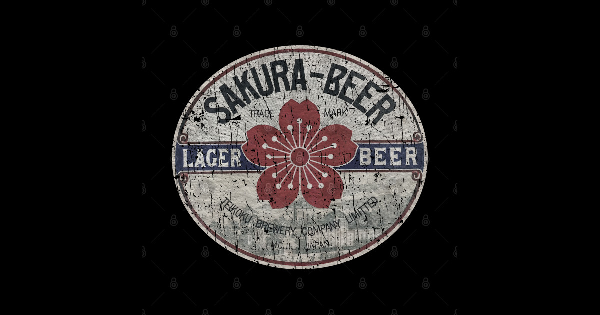 Vintage - Sakura Beer - Vintage - Sticker | TeePublic