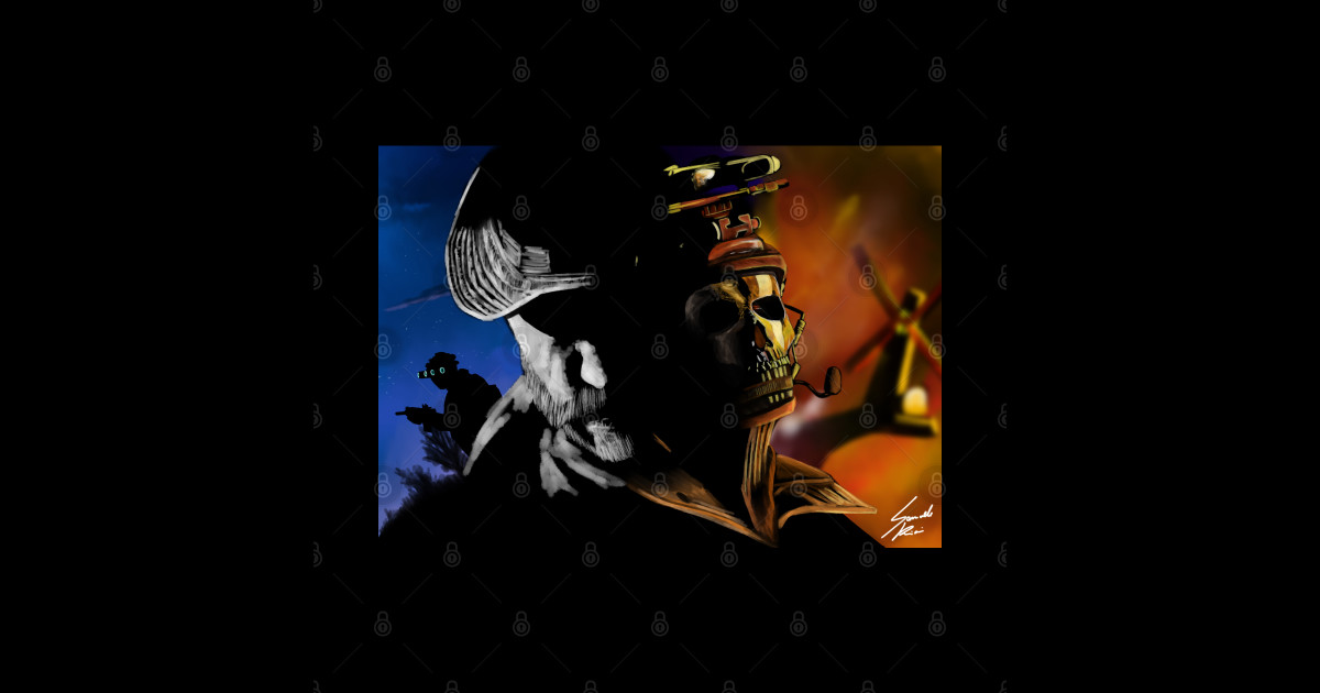 MW2 Price and Ghost - Digital Illustration - Call Of Duty - Sticker ...