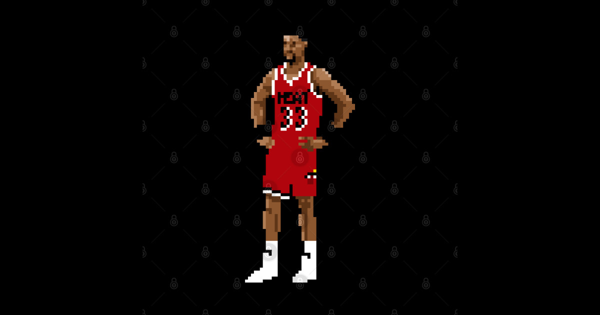 Alonzo Mourning Pixel Standing. - Alonzo Mourning - Sticker | TeePublic