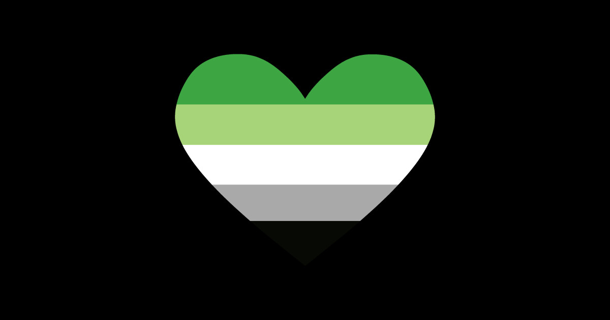 aromantic heart 2 - Aromantic Pride - Sticker | TeePublic