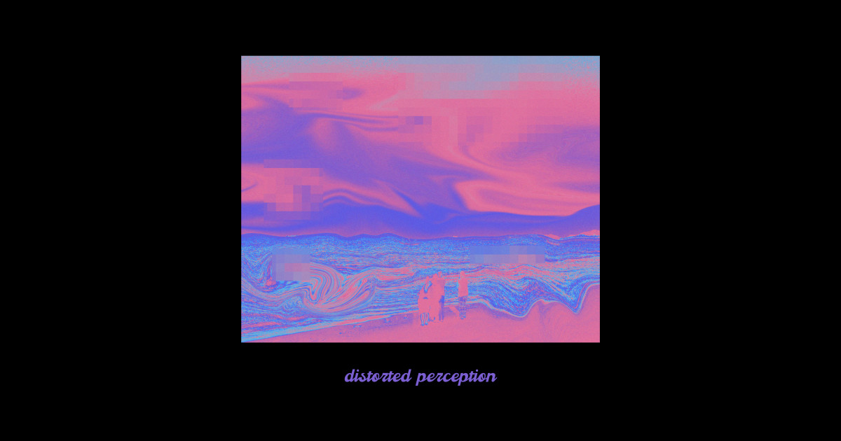 distorted perception - Distorted - Sticker | TeePublic