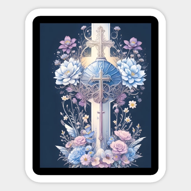 Multiple Cross Artwork Design - Cross - Sticker | TeePublic
