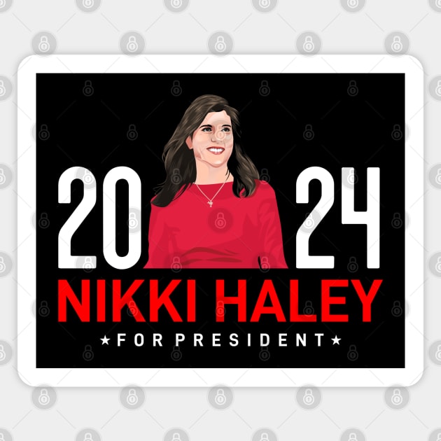Nikki Haley 24 For President - Nikki Haley - Sticker | TeePublic