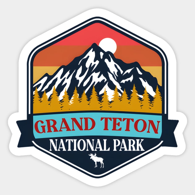 Grand Teton national Park - Grand Teton - Sticker | TeePublic