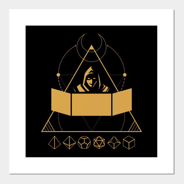 Game Master with Dice Set Bronze TRPG Tabletop RPG Gaming Addict ...