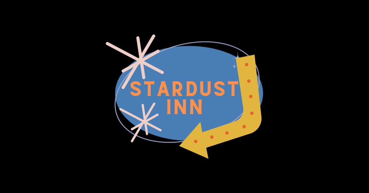 Stardust Inn Retro Motel Sign - Motel - Sticker | TeePublic