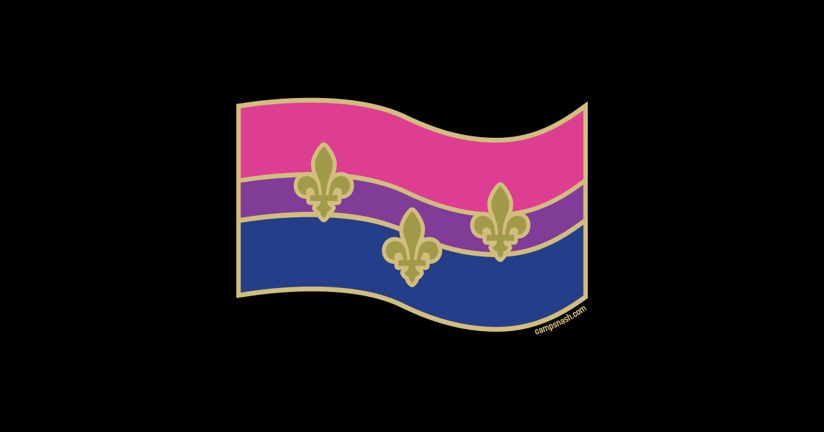 Bi-Boil (New Orleans City Bisexual Pride Flag) - Bisexual - Sticker ...