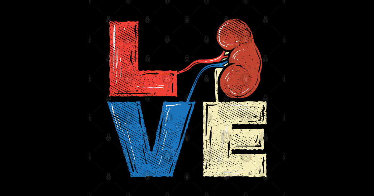 Kidney Love - Health - Pin | TeePublic