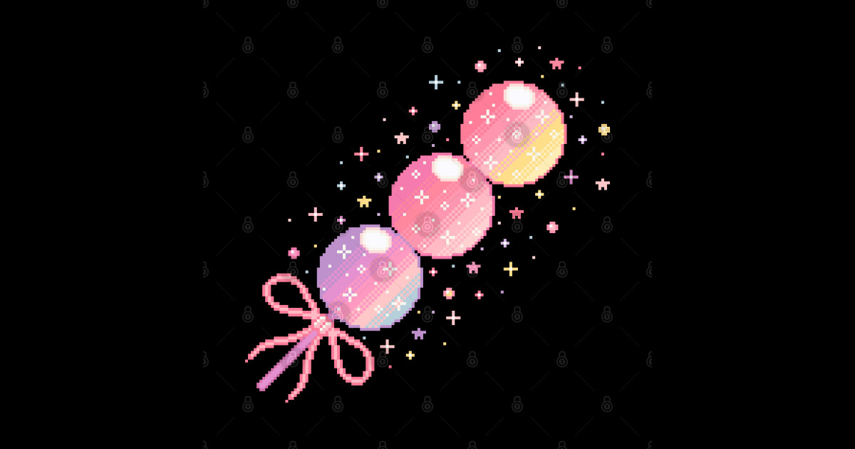 Mochi Pixel Art - Anime - Sticker | TeePublic