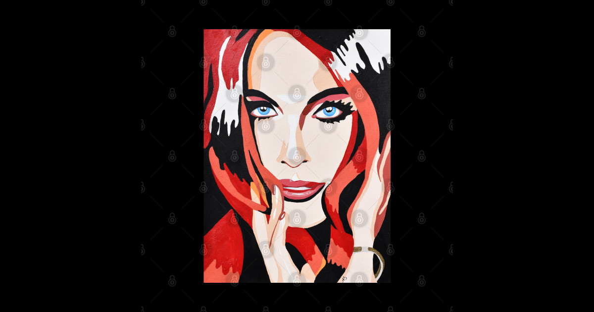 Woman with red hair - Redhead - Sticker | TeePublic