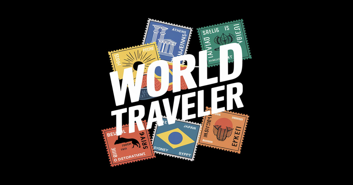 World Traveler Passport stamp - World Traveler Passport Stamp - Sticker ...