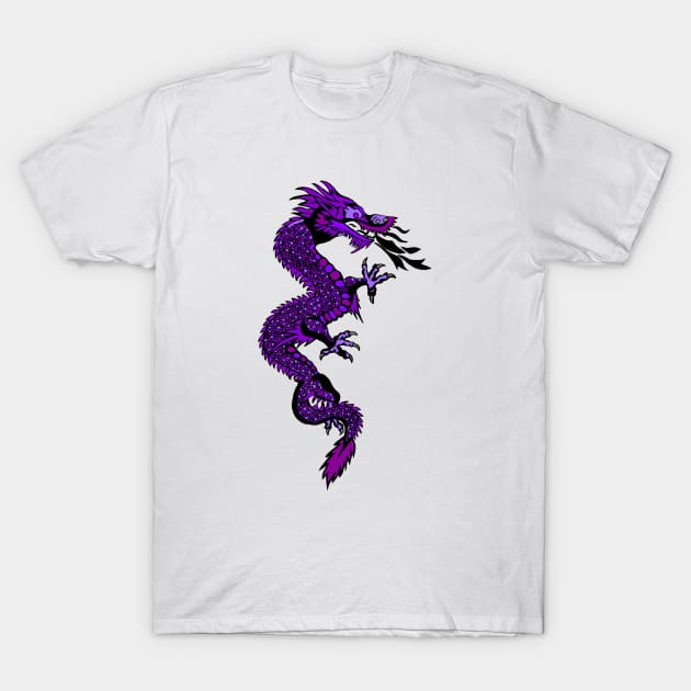 Purple Chinese Dragon design - Purple Dragon - T-Shirt | TeePublic