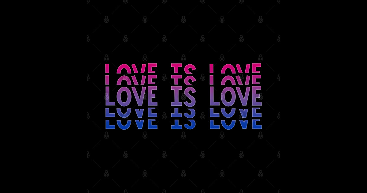 Vintage Retro Love is Love Bisexual Stacked Letters Bi Pride - Bisexual ...