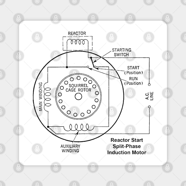 Reactor Start Split-Phase Induction Motor Diagram - Electric Motor ...