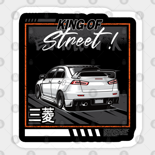Mitsubishi Evo X - Mitsubishi Evo - Sticker | TeePublic