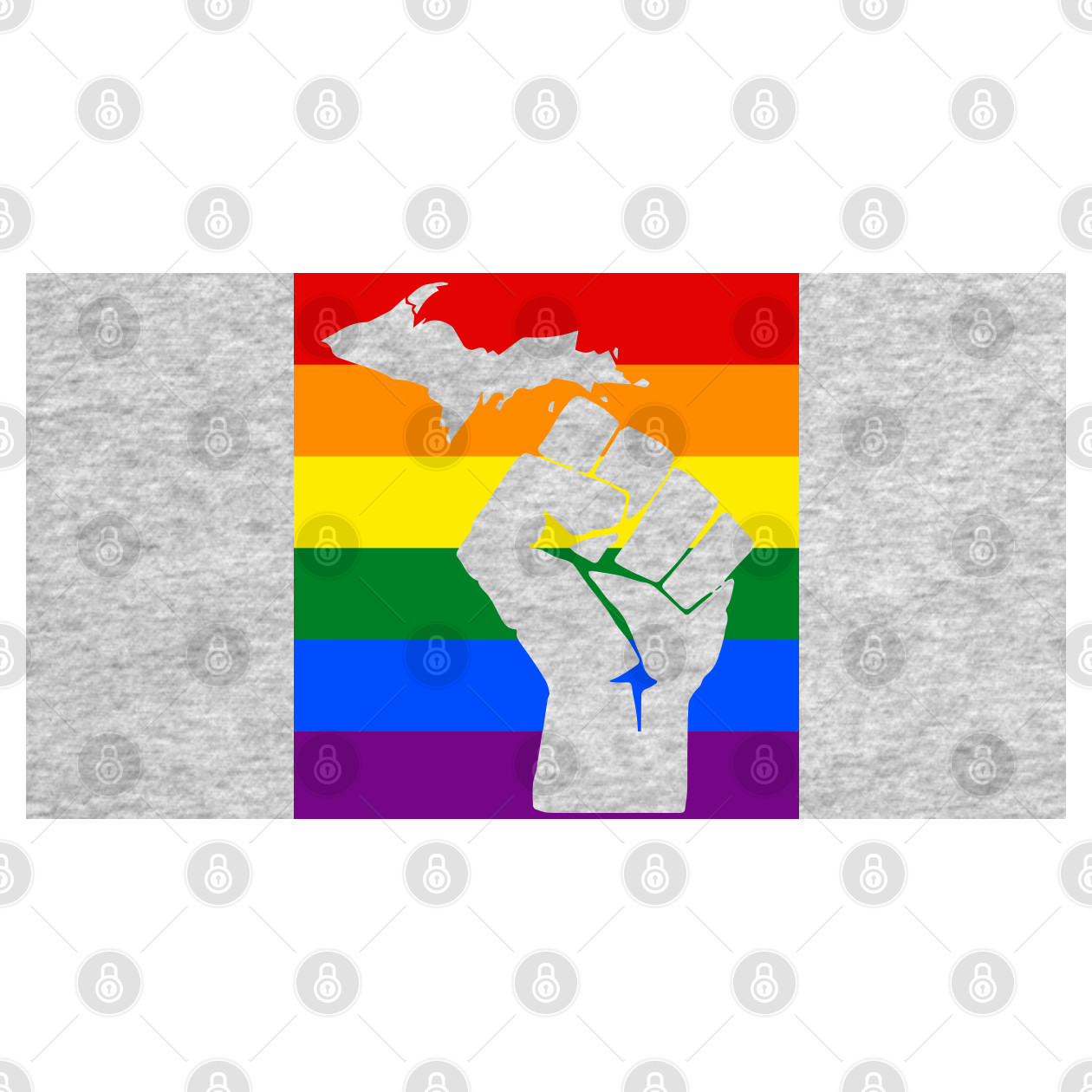 LGBTQ+ Michigan Pride Flag - Lgbtq Plus Michigan Pride Flag - T-Shirt ...