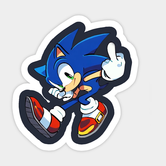 Sonic The Hedgehog Flip - Sonic - Sticker | TeePublic