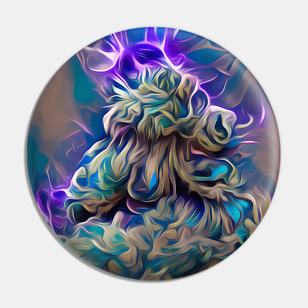 Blue Engorged Bioluminescent Nug 420 Weed Cannabis - Nugs - Pin | TeePublic