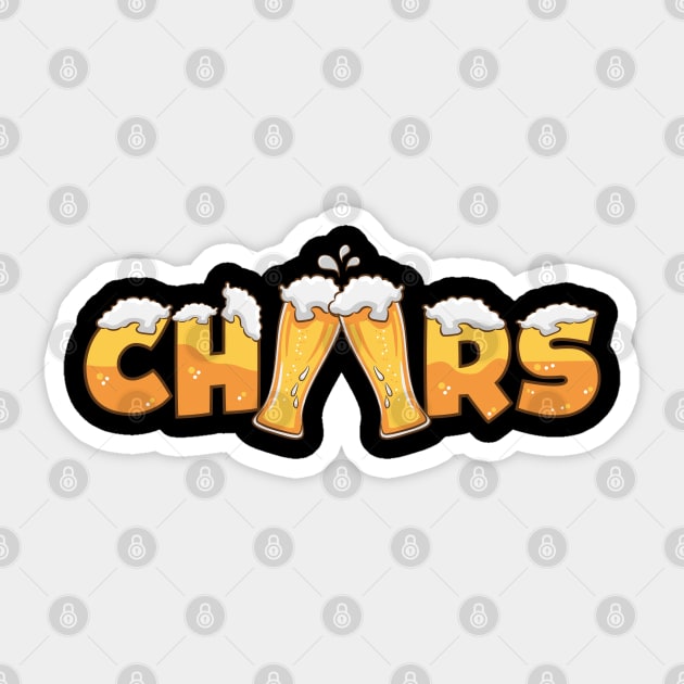 Cheers Beers Drinking Lovers - Cheers - Sticker | TeePublic