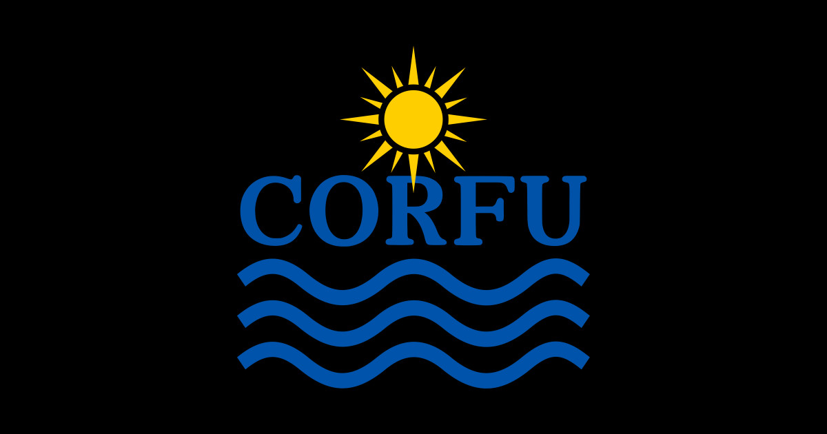 CORFU, Sun Waves - Corfu - Sticker | TeePublic