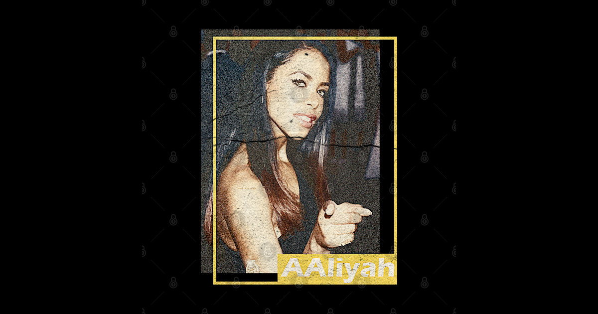 aaliyah fan art 70s / grunge style - Aaliyah - Sticker | TeePublic