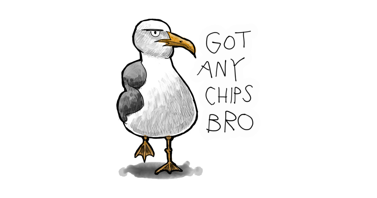 Got any chips bro - Seagulls - T-Shirt | TeePublic