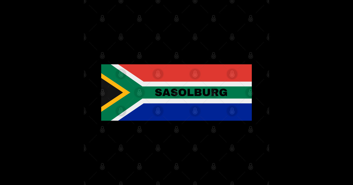 Sasolburg City in South African Flag - South African Flag - Sticker ...