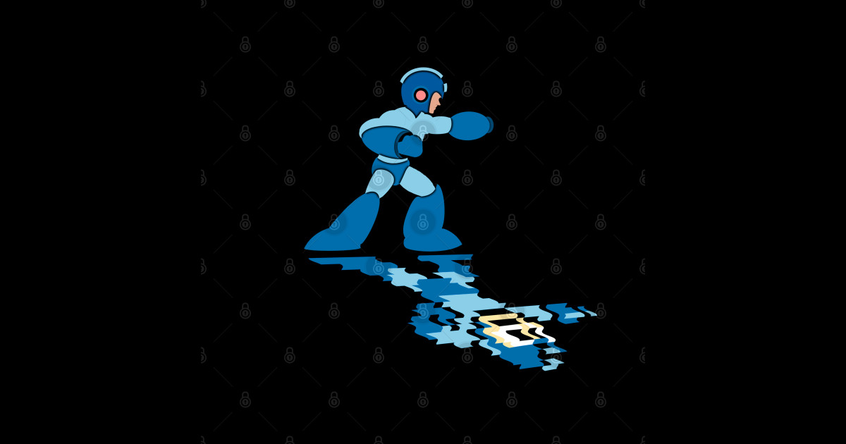 Mega Man Reflection - Megaman - Sticker | TeePublic