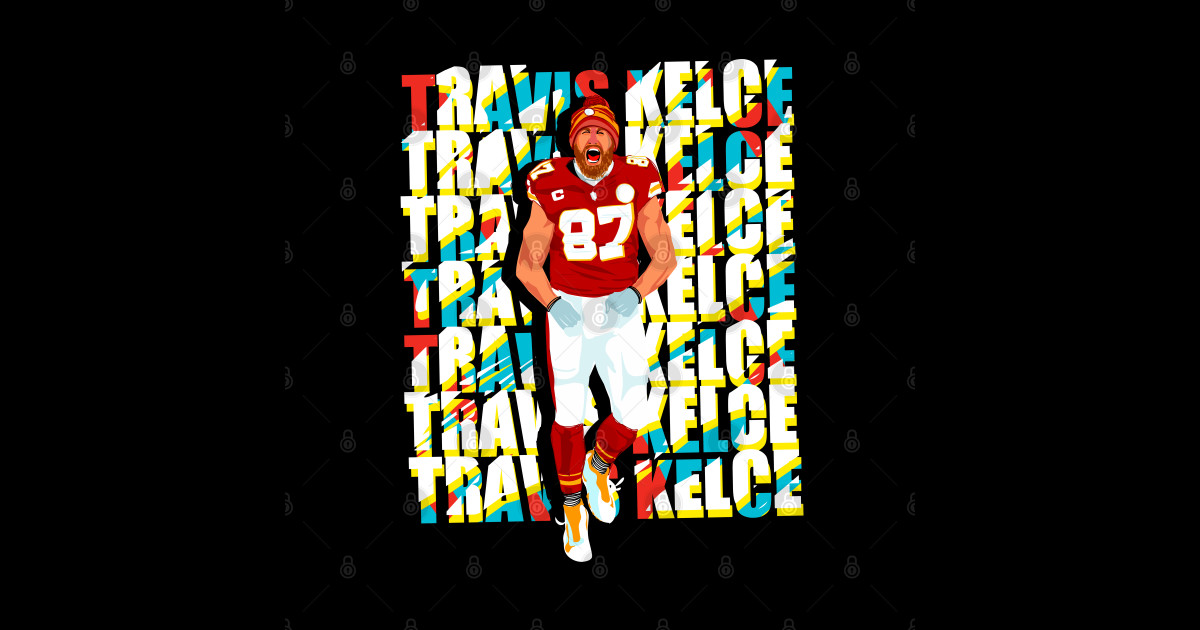 Travis KELCE celebrate - Travis Kelce - Sticker | TeePublic
